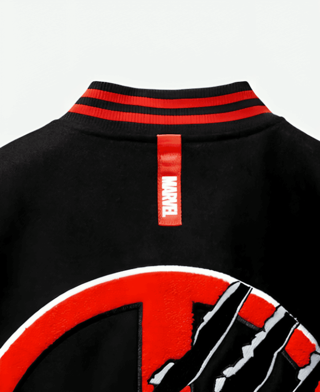 Deadpool Black Varsity Jacket | Deadpool Jacket - Jacket Era