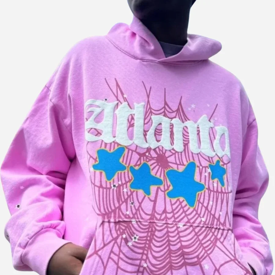 Sp5der Atlanta Pink Pullover Hoodie | Sp5der Atlanta Hoodie Sp5der Atlanta Pink Pullover Hoodie | Sp5der Atlanta Hoodie