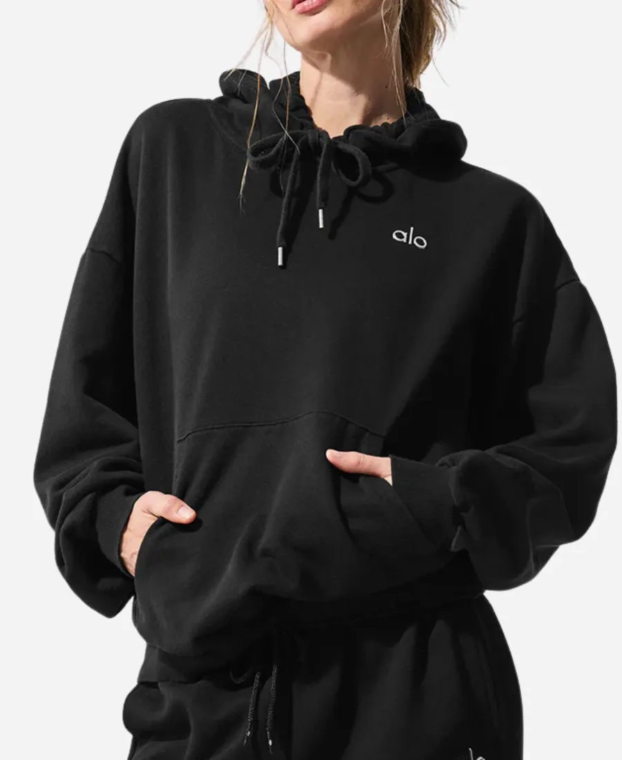 Alo Accolade Hoodie Black Brown Grey Alo Accolade Hoodie Black Brown Grey