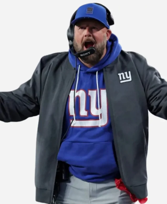 Nike Brian Daboll New York Giants Bomber Black Jacket