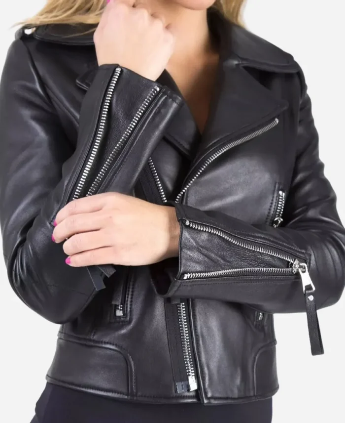 Adele Black Leather Jacket | Women's Black Leather jacket