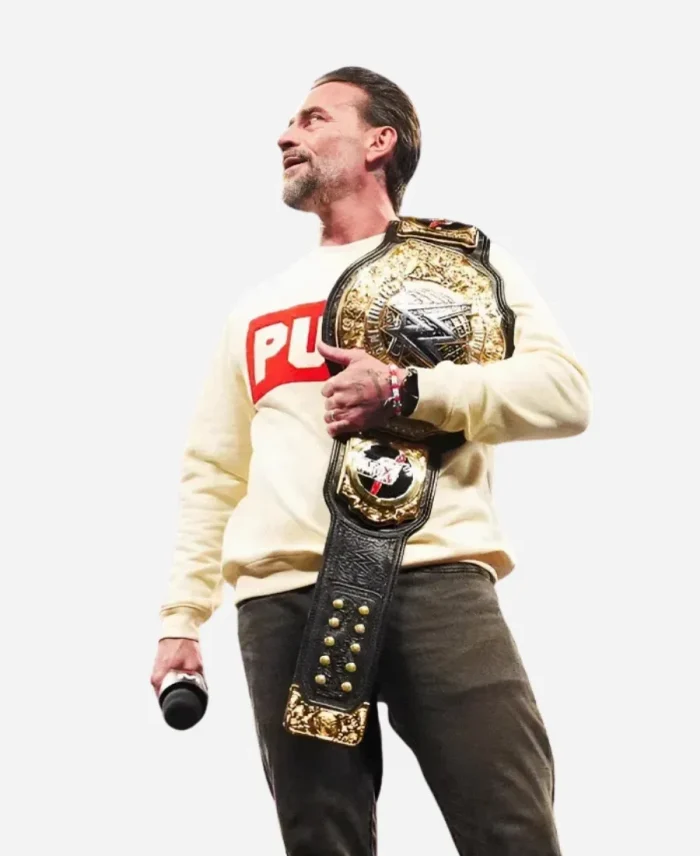 CM Punk Raw World Heavyweight Champion Sweatshirt - White