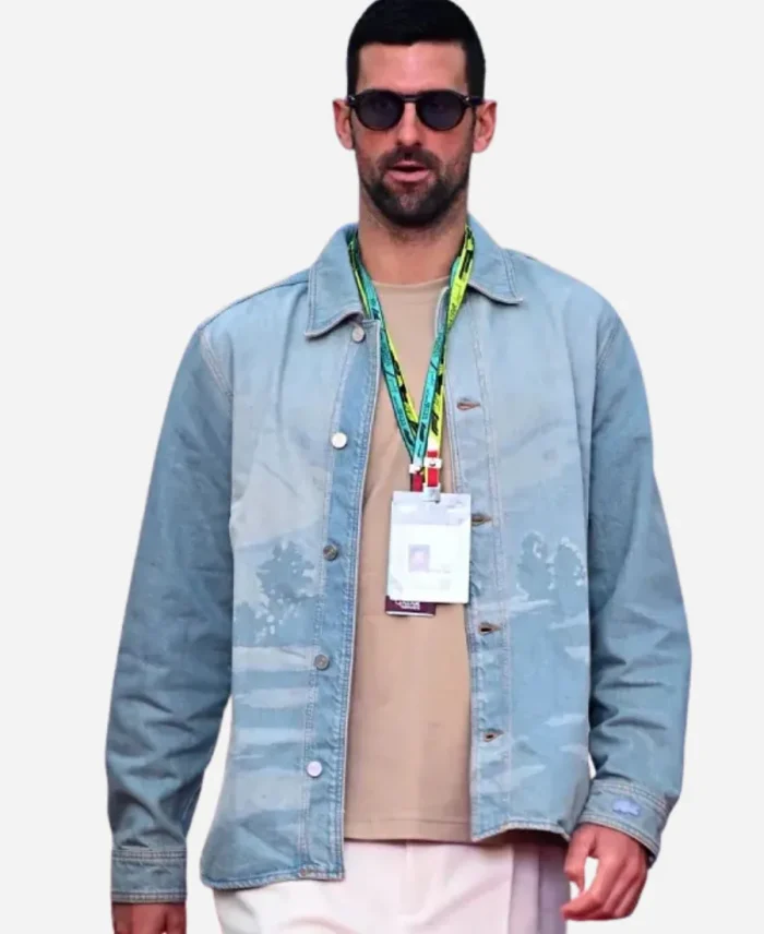 Novak Djokovic F1 Qatar Grand Prix Denim Jacket - Light Blue