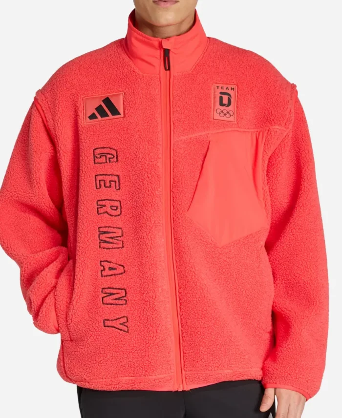Adidas Winter Team Germany 2026 High Pile Jacket Red