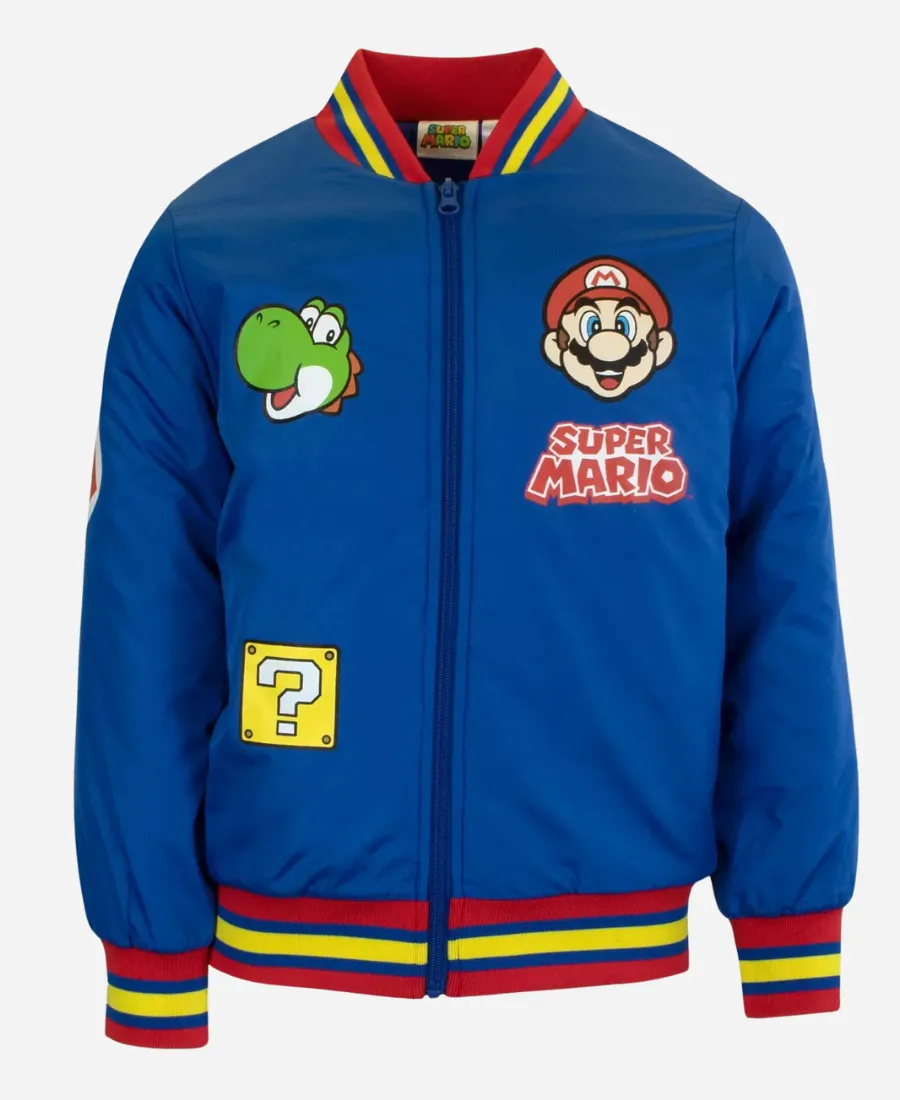 Super Mario Jacket | Nintendo Super Mario Varsity Bomber Jacket
