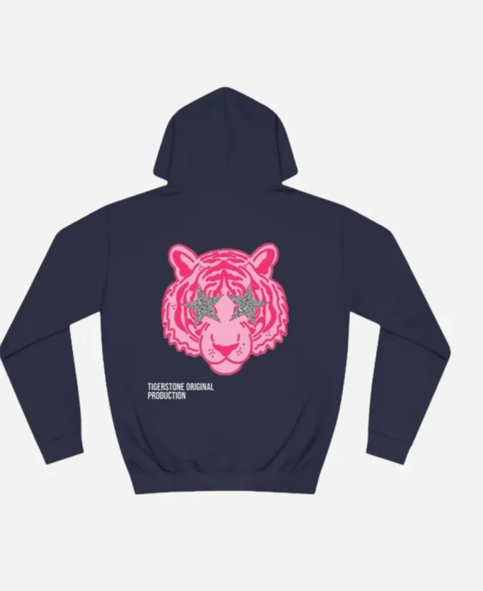 Tiger Stone Original Production Hoodie - Blue And White